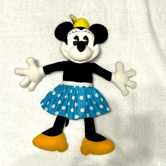 Disney | Toys | Disney Minnie Mouse Plush Classic 9 Blue Skirt Flower ...